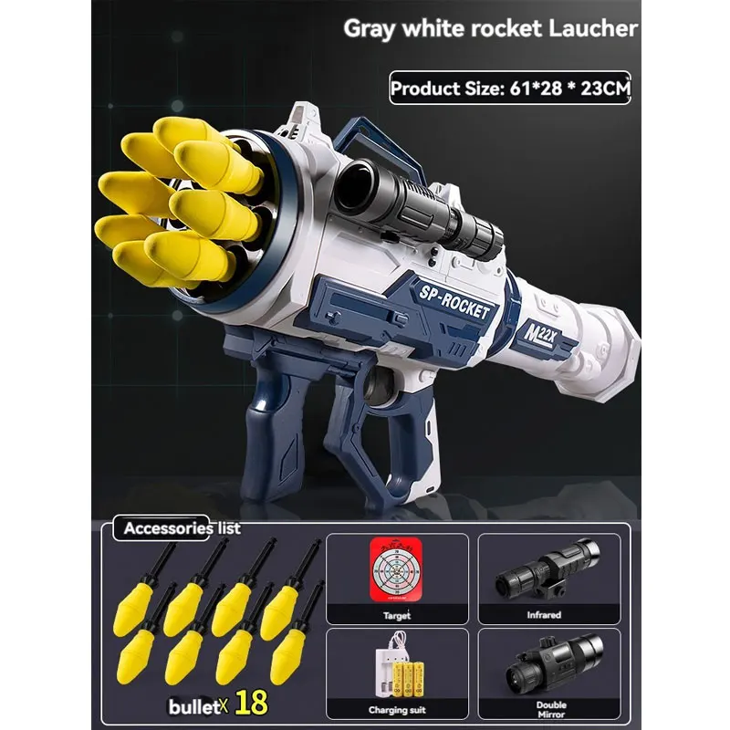 Kids-Rocket-Launcher-Electric-Toy-Gun-Bazooka-Shooting-with-Voice-Light ...