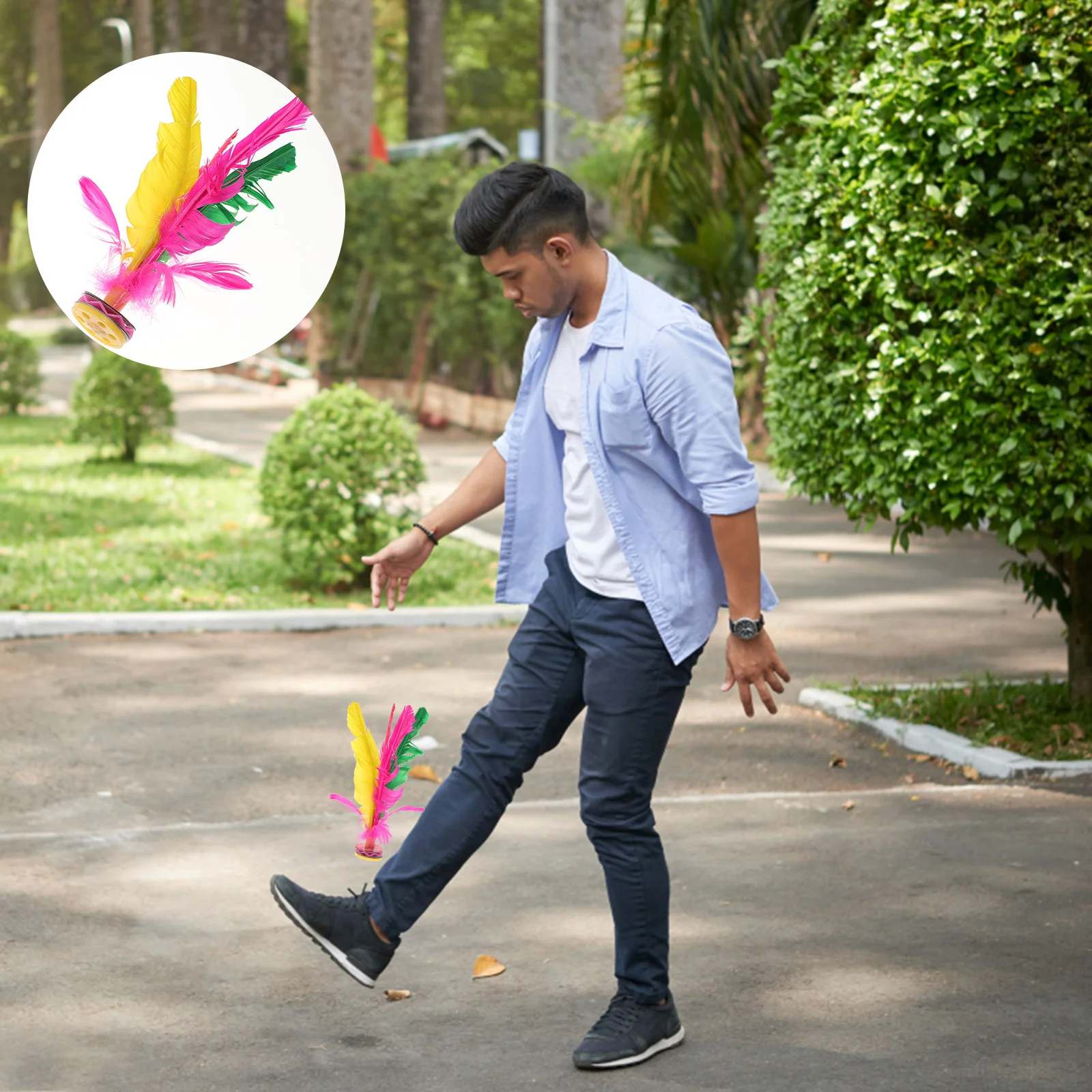 Shuttlecock Chinese Game Shuttlecocks Kick Jianzi Foot Toy Toys Sports ...