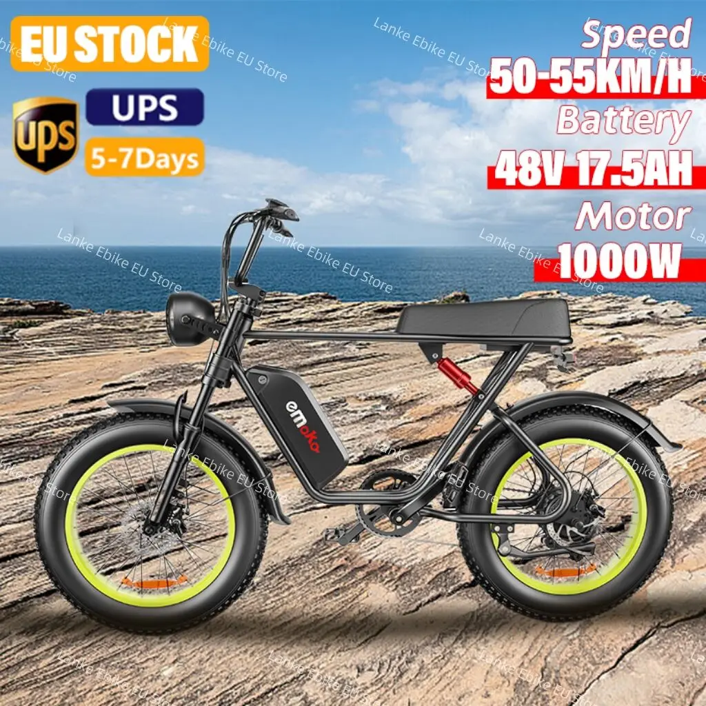Bicicleta-El-ctrica-C91-de-1000W-ciclomotor-de-monta-a-y-playa-48V-17-5 ...