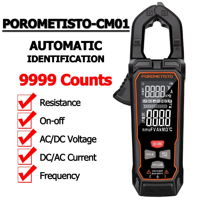 CM01-Digital-Clamp-Meter-9999-Counts-600A-AC-DC-Current-Big-Screen ...
