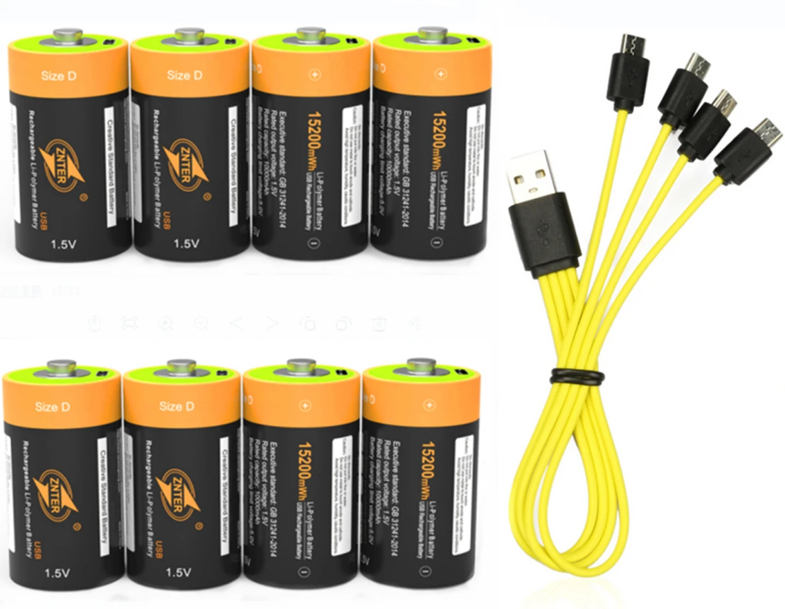 100-ZNTER-1-5V-15200mWh-Rechargeable-Battery-D-Lipo-LR20-Battery-For-RC ...