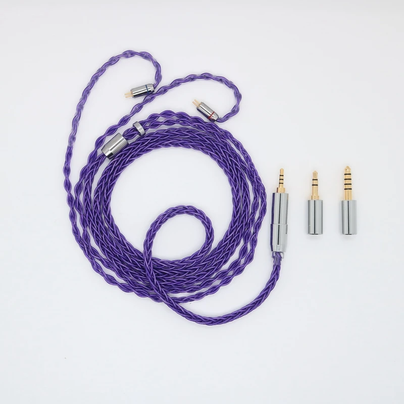 MMCX/0.78mm 2 Pin/QDC/TFZ High end Headphone Cable 8 Core Silver Foil ...