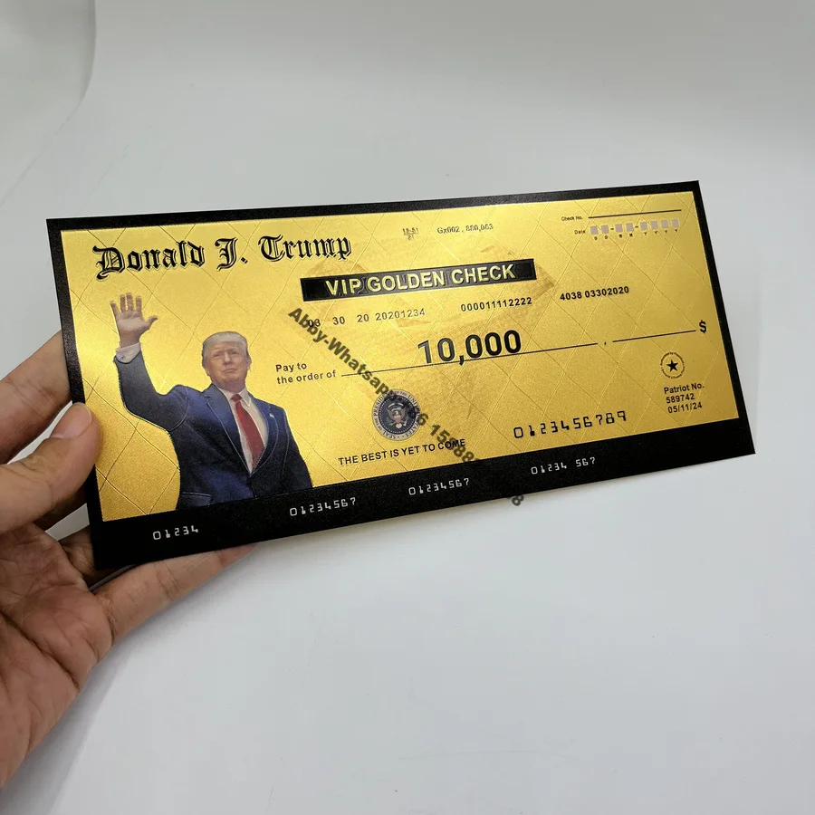 personalize-TRB-Golden-check-2024-Donald-J-Trump-gold-check-Banknote-US ...