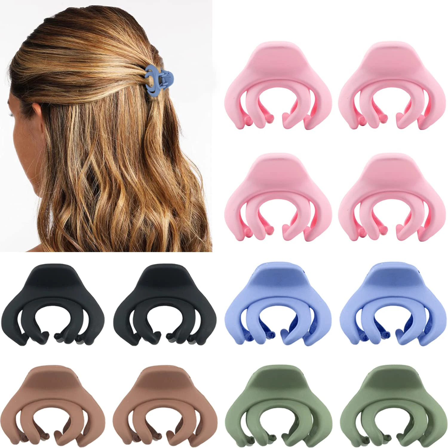 Medium Claw Hair Clips for All Ages Women Girls Strong Hold Hair Claw ...