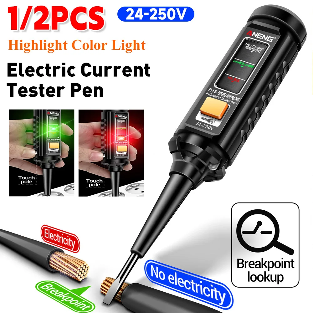 1-2PCS-Induction-Voltage-Tester-Pen-Professional-24-250V-AC-Highlight ...