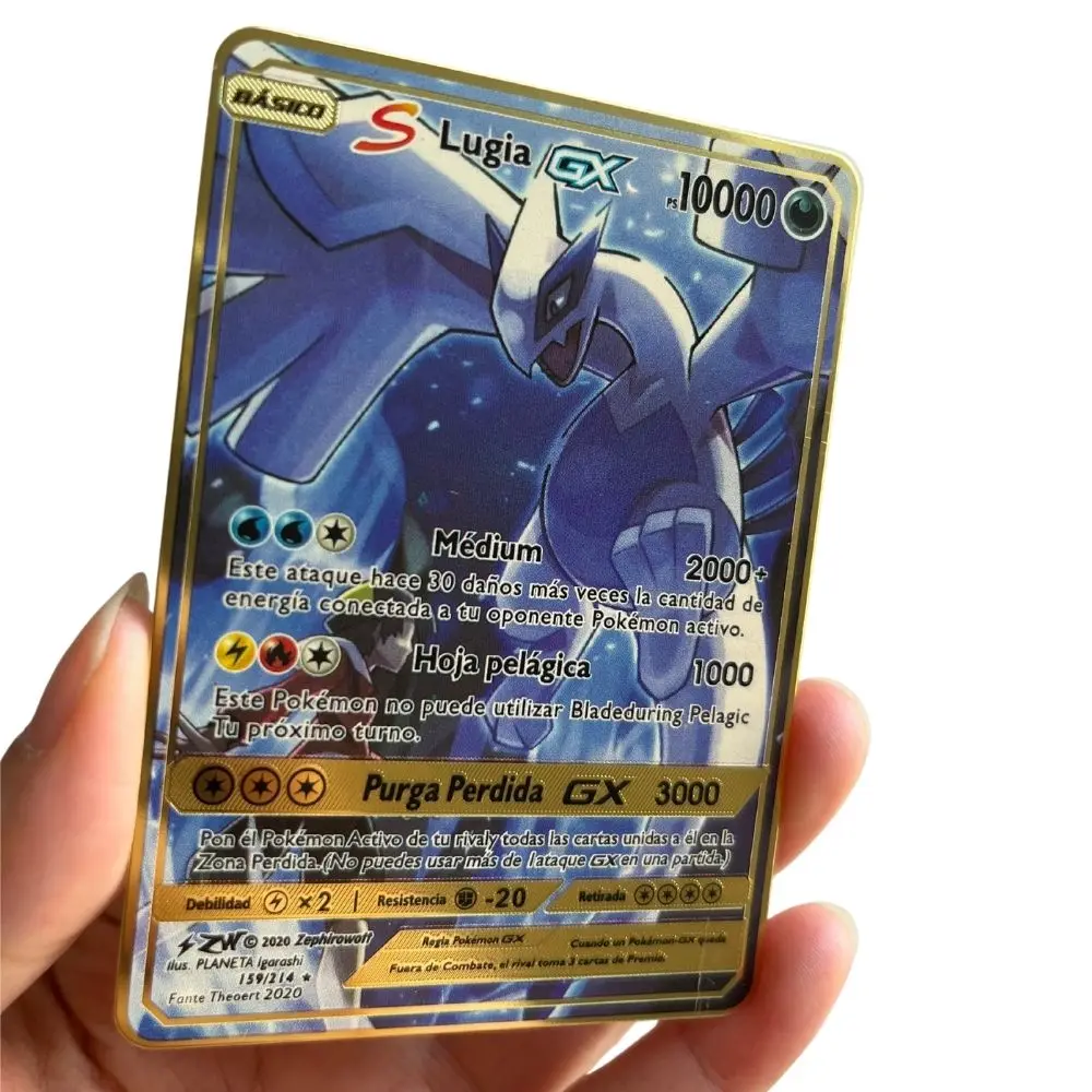 2023 new Spanish Pok mon Cards Metal Pokemon Letters Spanish Pokemon