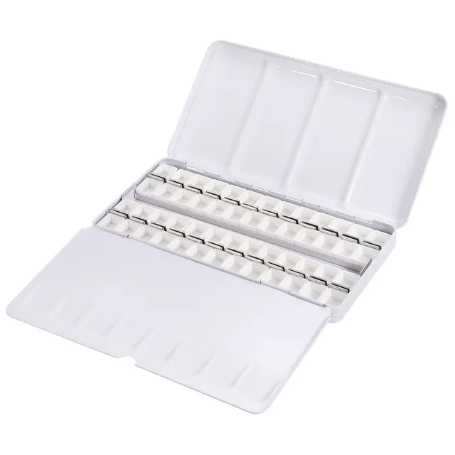 Custom Watercolor Palette 150 Empty Watercolor Half Pans - White ...