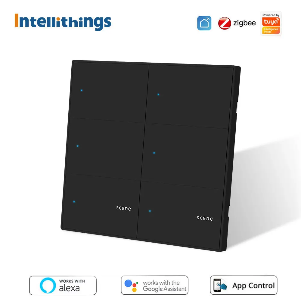 Intellithings-Zigbee-4-Gang-Smart-Push-Button-Switch-4x4-Wall-Light ...