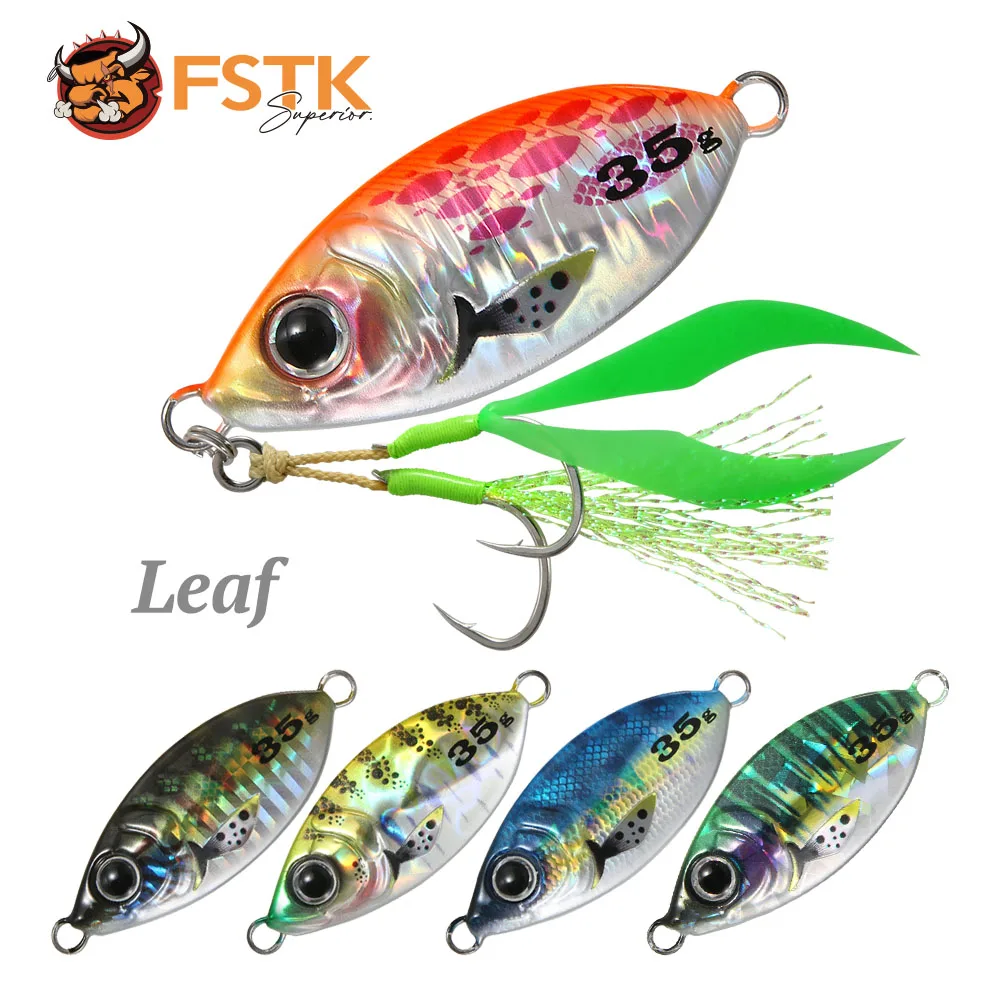 Metal Jig Fishing Lure Slow Pitch Jig Leaf 15g 25g 35g Shore Cast ...