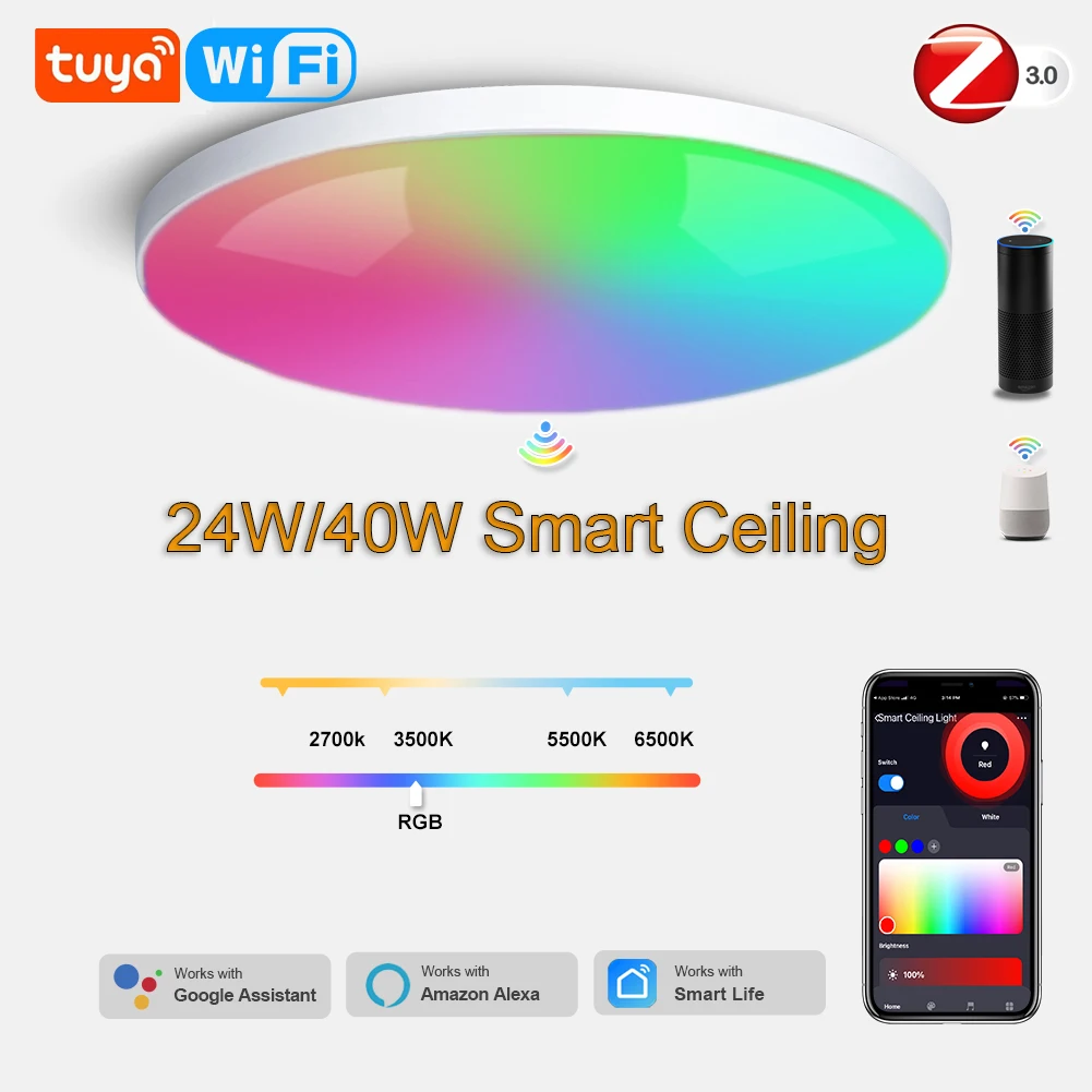 Loginovo-Tuya-Wifi-Smart-Ceiling-Light-40W-24W-Zigbee-Led-Ceiling-Lamp ...