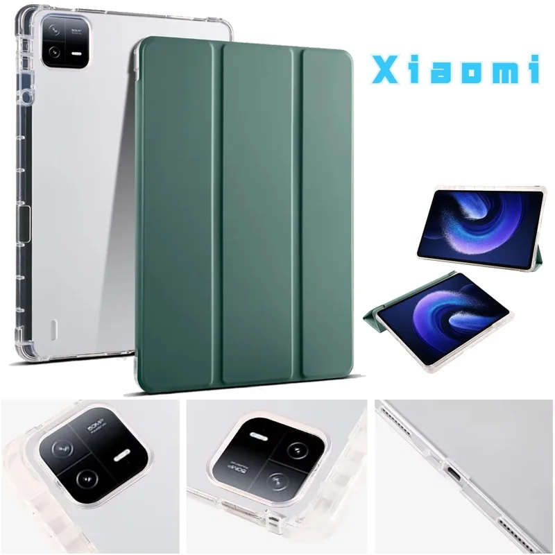 For-Xiaomi-Mi-Pad-6-Pro-6Pro-2023-Case-with-Pen-Holder-Flip-Stand-Soft ...