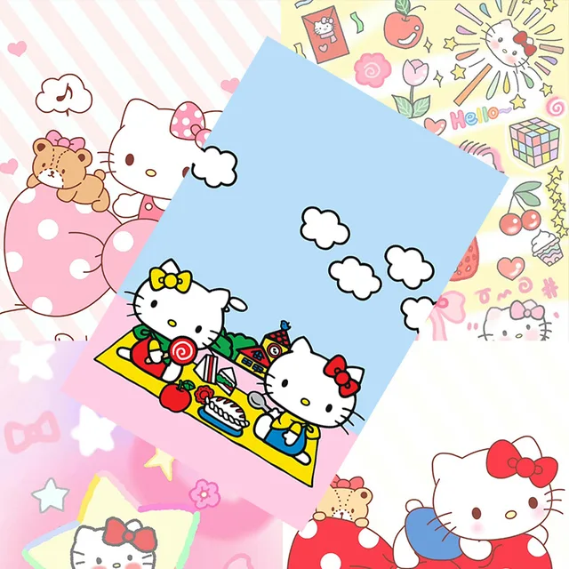 Hello Kitty Patroon Behang
