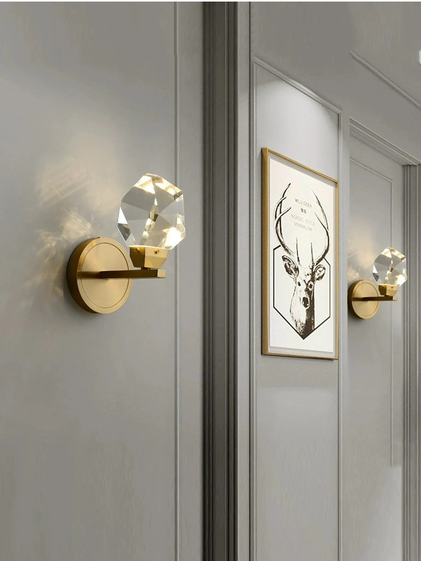 1-pcs-LED-translucent-crystal-wall-sconce-with-multi-faceted-diamond ...
