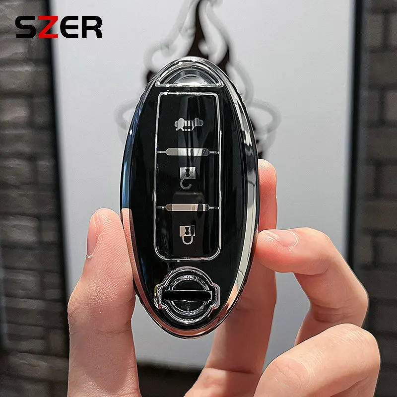 TPU-Car-Key-Case-Cover-Shell-Fob-For-Nissan-Qashqai-Juke-J10-J11-X ...