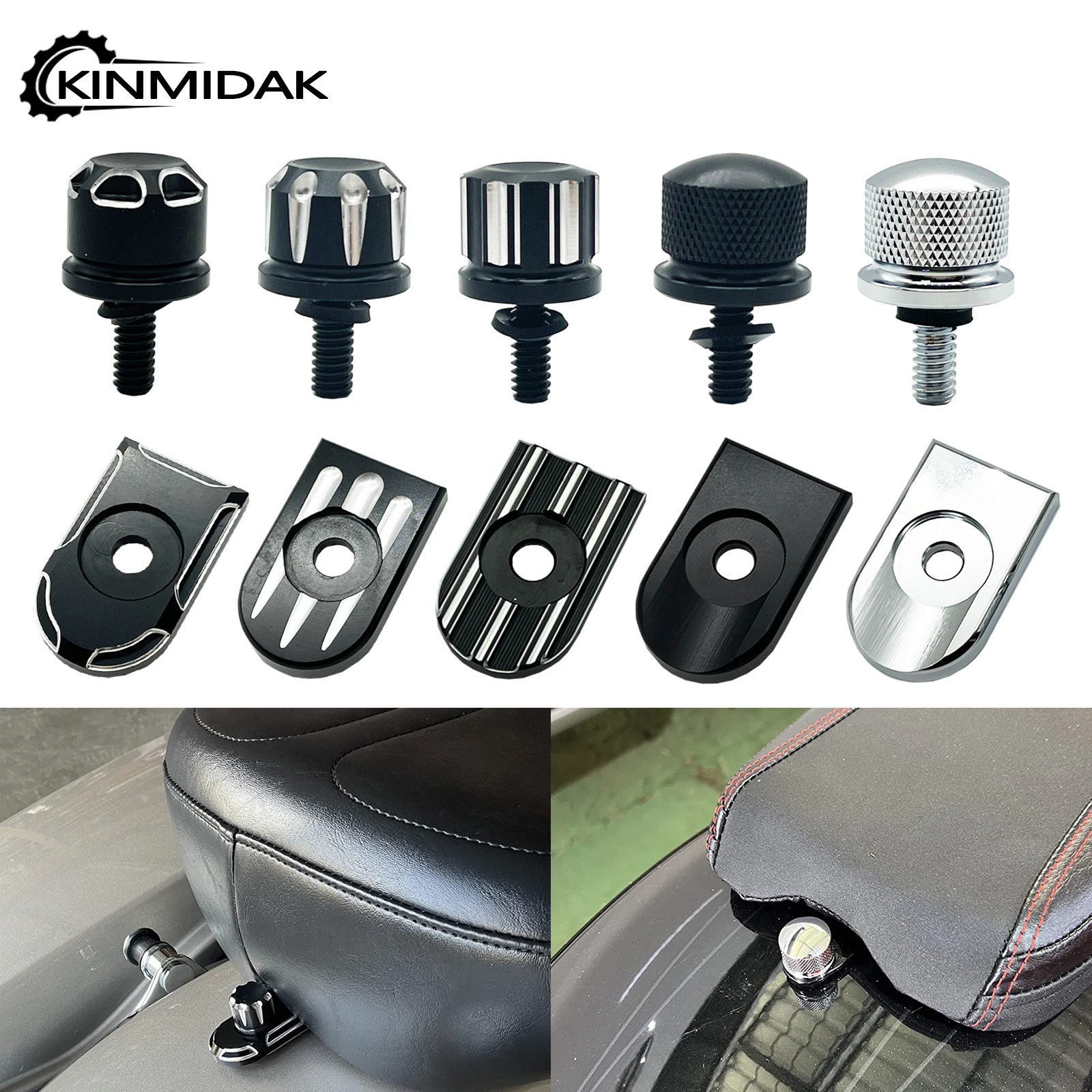 Universal-Motorcycle-Rear-Fender-Seat-Bolt-Screw-Nut-Tab-Kit-Mount-Knob ...