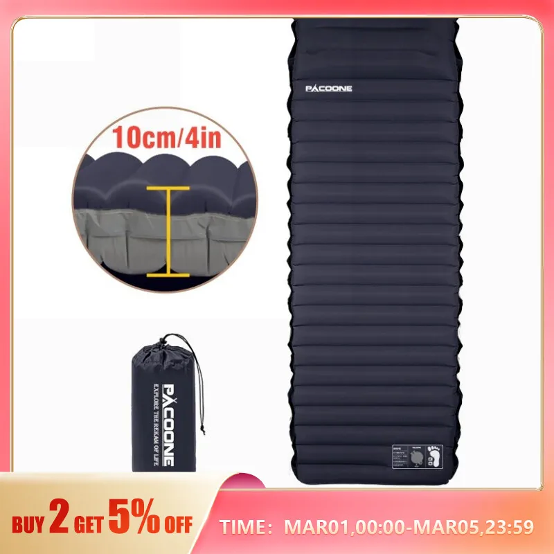 Outdoor Thicken Camping Mattress Ultralight Self-inflating Air Mattress ...