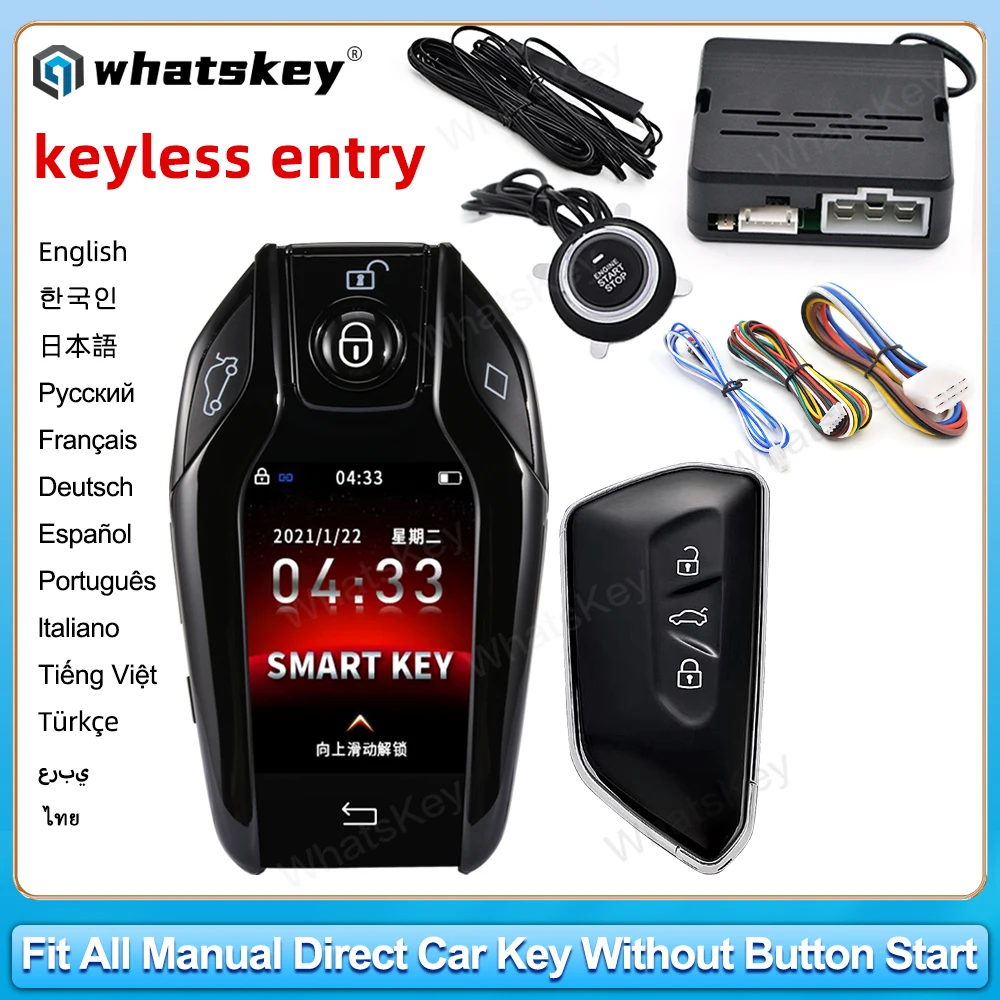 Car-Keyless-Entry-Engine-Start-Alarm-System-Push-One-button-Start ...