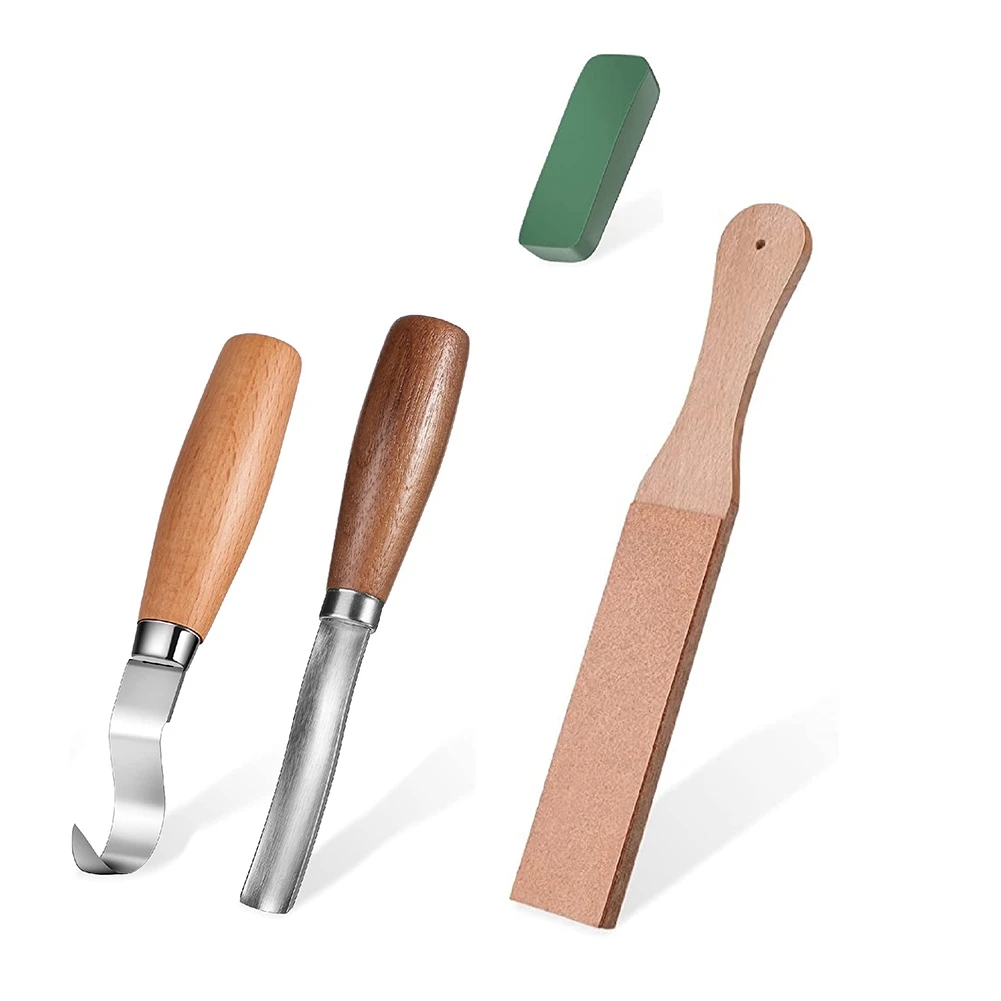 4-Pieces-Wood-Carving-Tools-Kit-Spoon-Carving-Hook-Knives-with-Wood ...