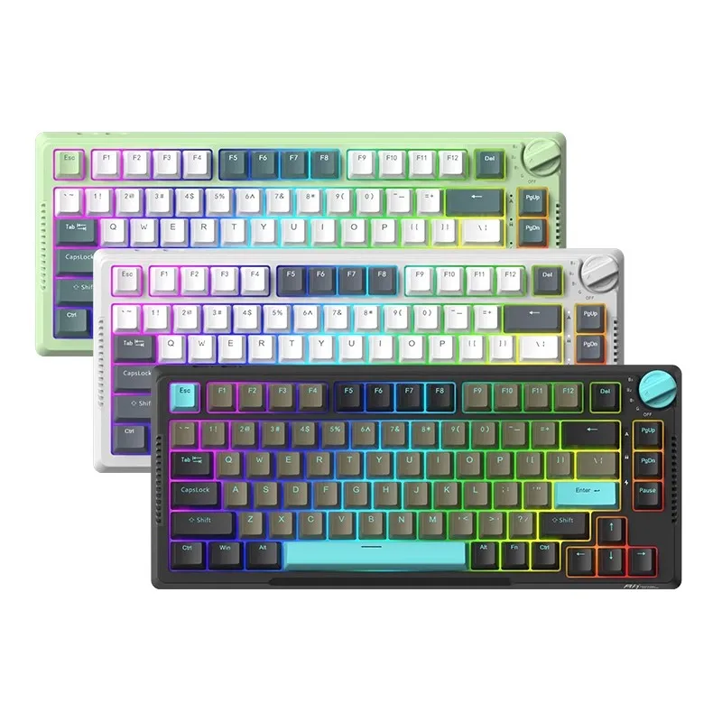 H81 Three-mode Wireless Mechanical Keyboard Ergonomic TTC Shaft Rgb ...