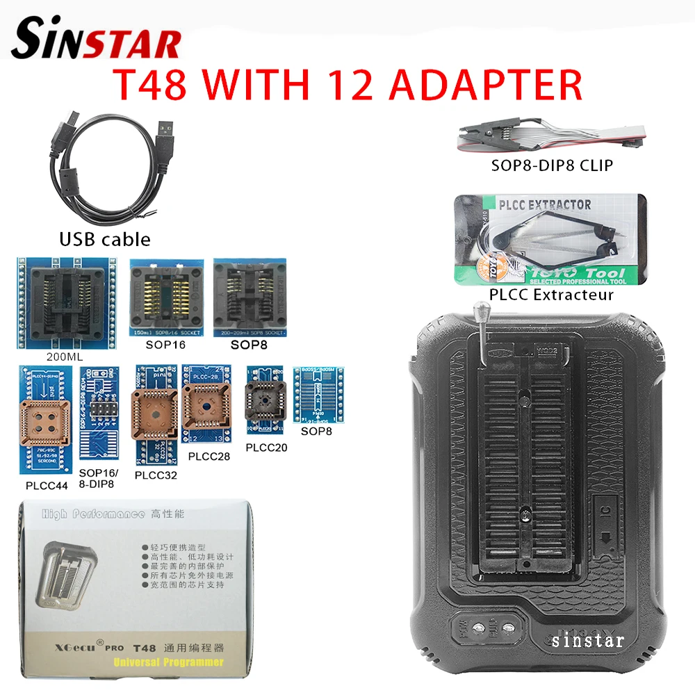 XGecu T48 (TL866-3G) Programmer Support 31000+ ICs for SPI/Nor/NAND ...