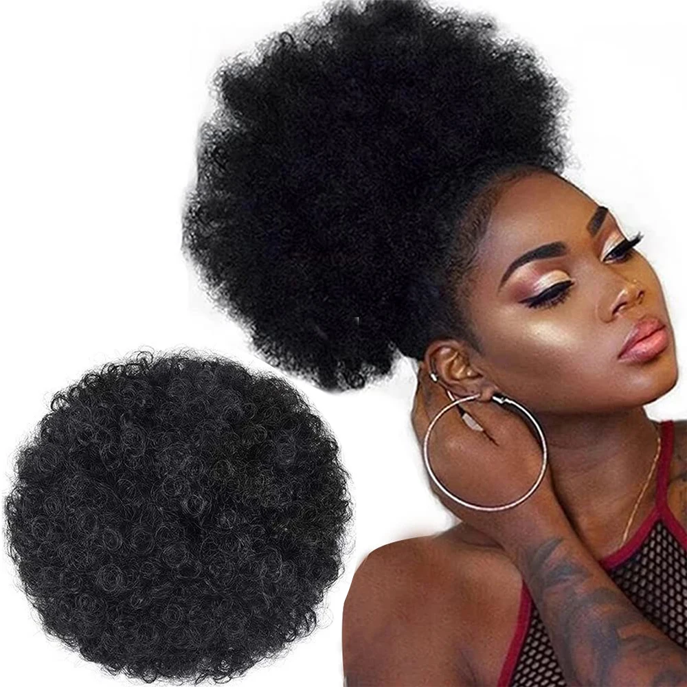 Extensi-n-de-cola-de-caballo-Afro-Puff-con-cord-n-para-mujeres-negras ...