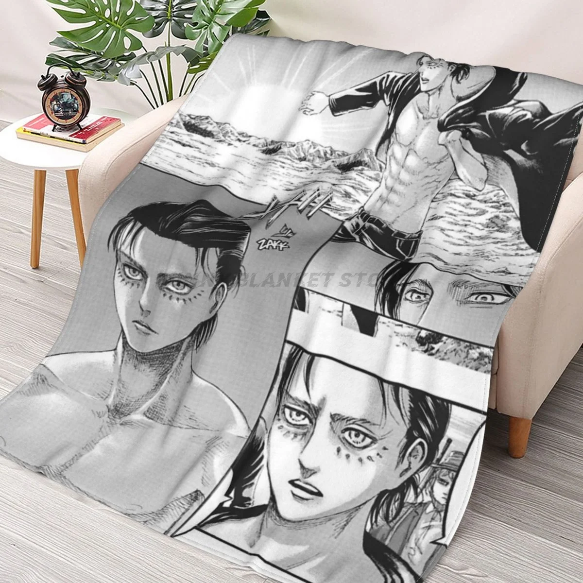 Eren-Yeager-Collage-Attack-On-Titan-Throws-Blankets-Collage-Flannel ...