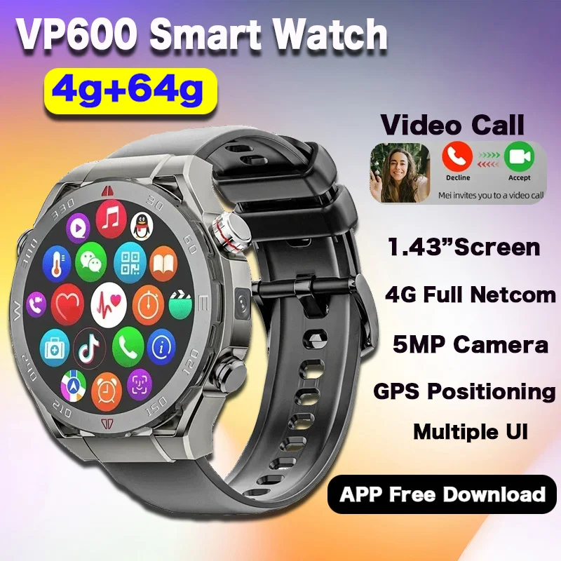 VP600-4G-Smart-Watch-Extraordinary-Master-For-HUAWEI-Smartwatch-HD-Camera-Global-Call-64G-ROM ...