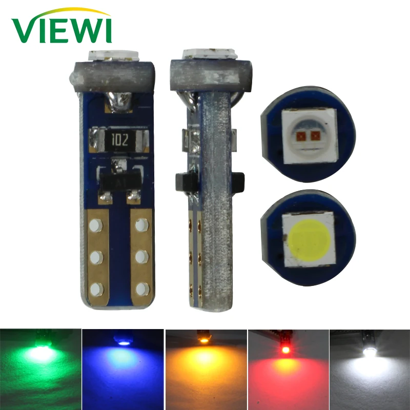 2x T5 W3W LED Car Indicator Interior Bulb Mini Instrument Cluster ...