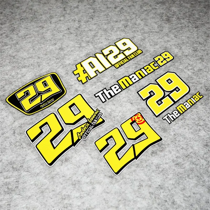 Reflective vinyl motorsport 29 THE MANIAC stickers Andrea Lannone 29 ...