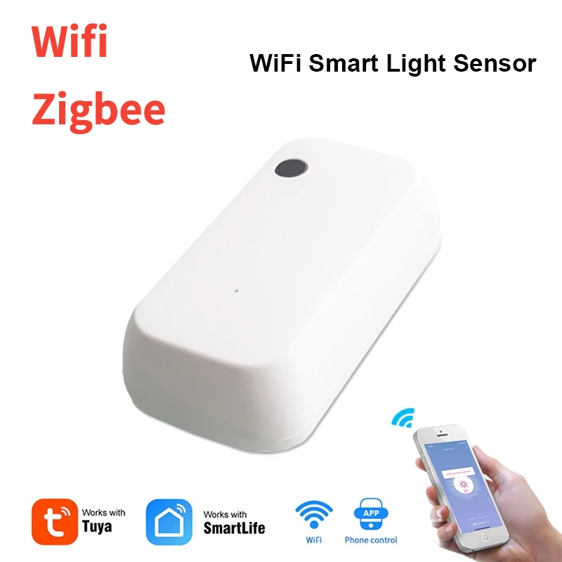 Tuya WiFi Zigbee Light Sensor Wireless Smart Illuminance Sensor ...