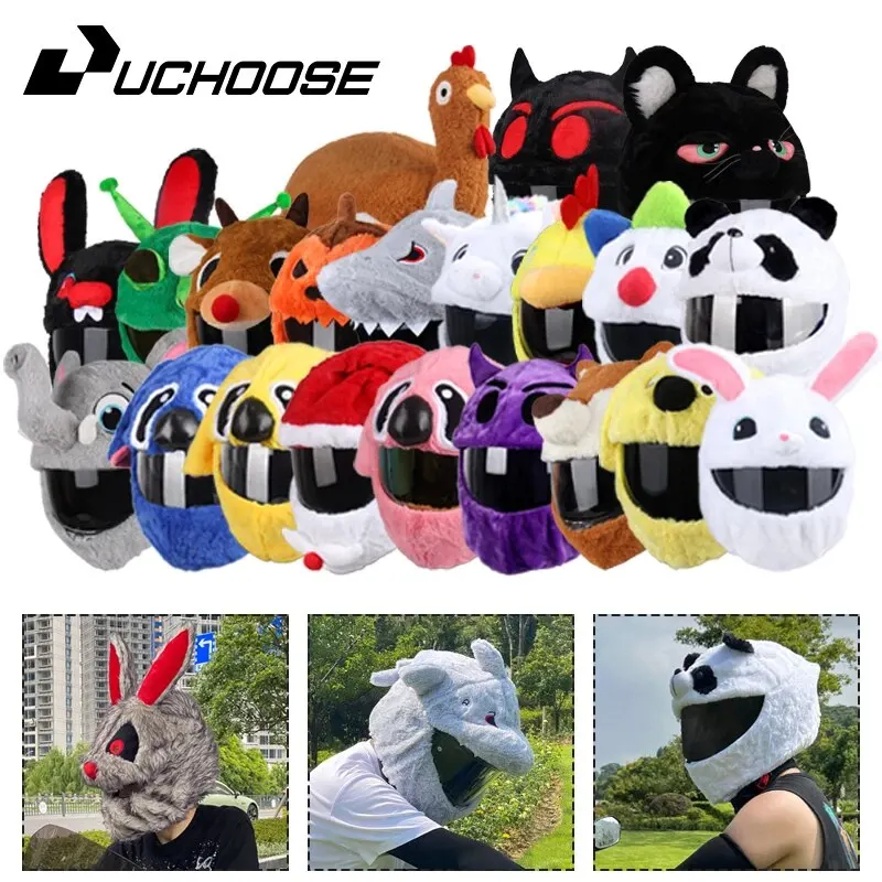 Helmet-Protection-Headgear-Cover-Cartoon-Fluffy-Plush-Set-For ...