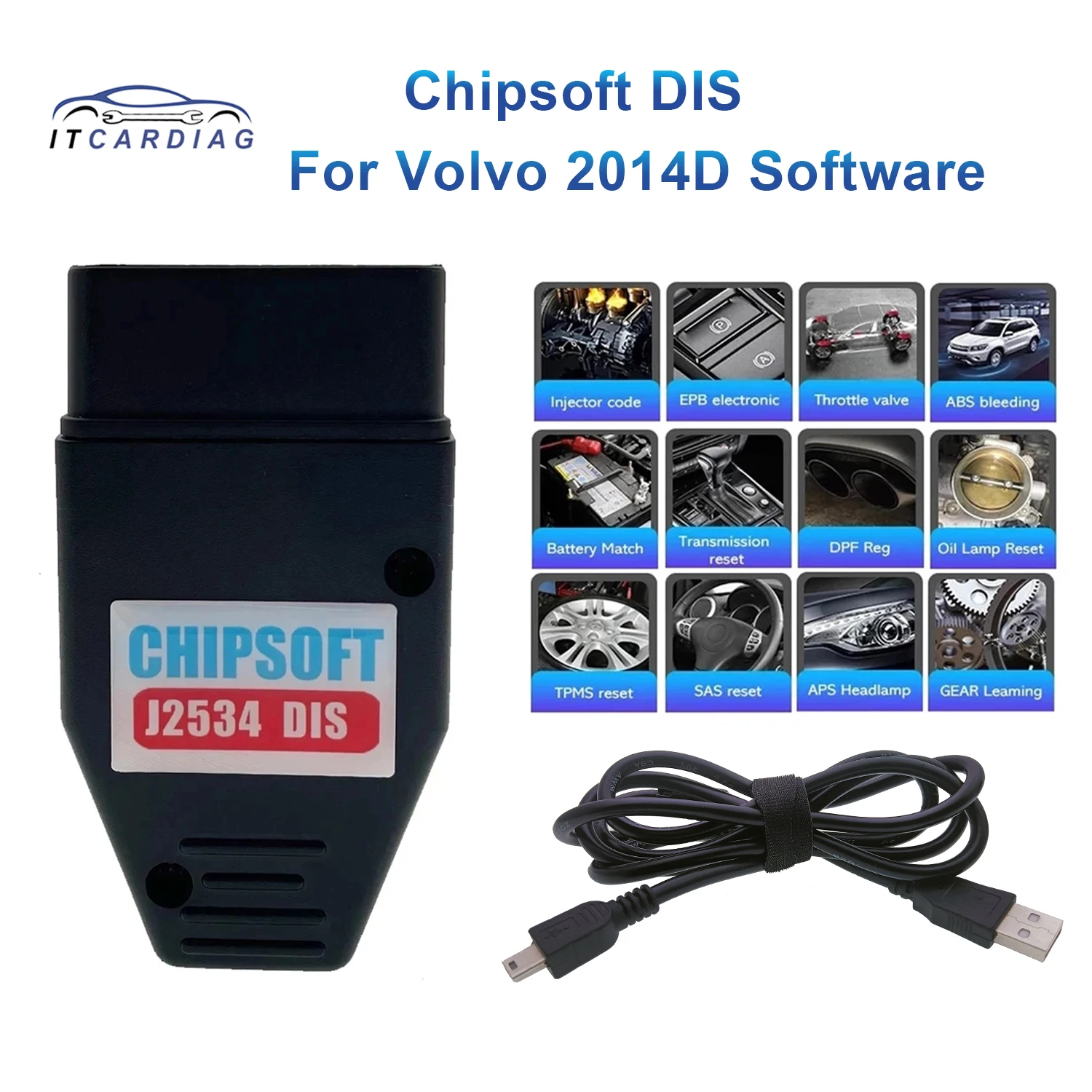 Chipsoft J2534 Vida DIS KLine CAN BUS Adapter for Volvo 2014D Dice Full ...