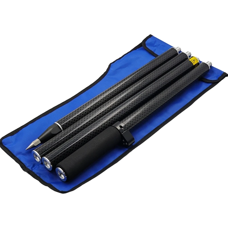 100% Carbon Fibre GPS RTK Pole 2m Four-section Measuring Rod Carbon ...