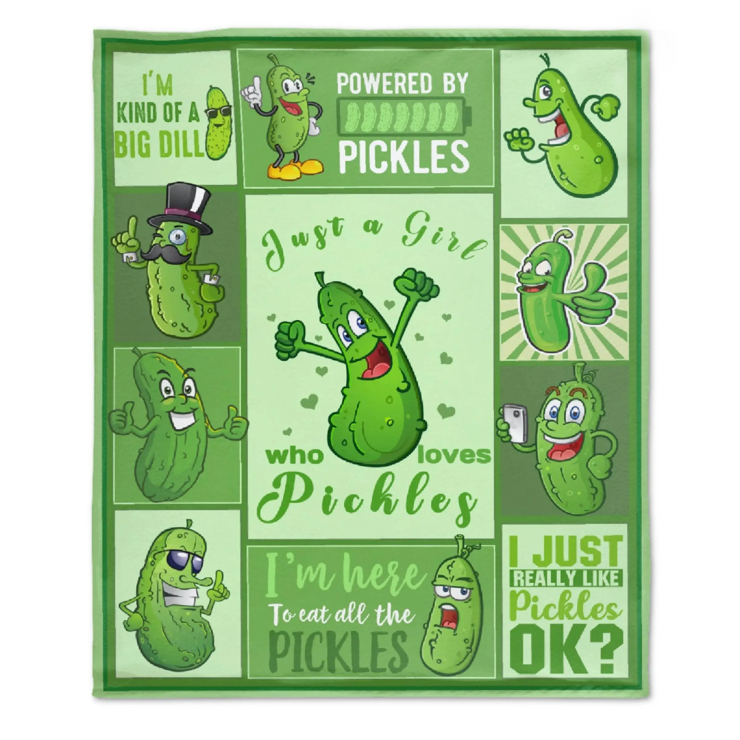 Girls-Love-Pickle-Plush-Blanket-Super-Soft-and-Cozy-Face-Blanket ...