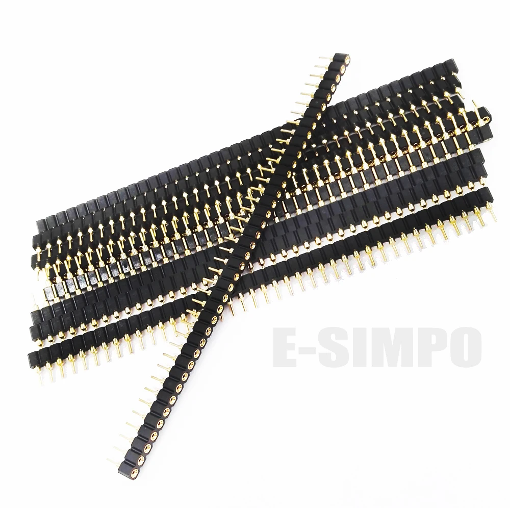 10Pcs 2.54mm hole Female Header Round Pin Heade Straight Single/Double Row Optional 1x40P 2x40P ...