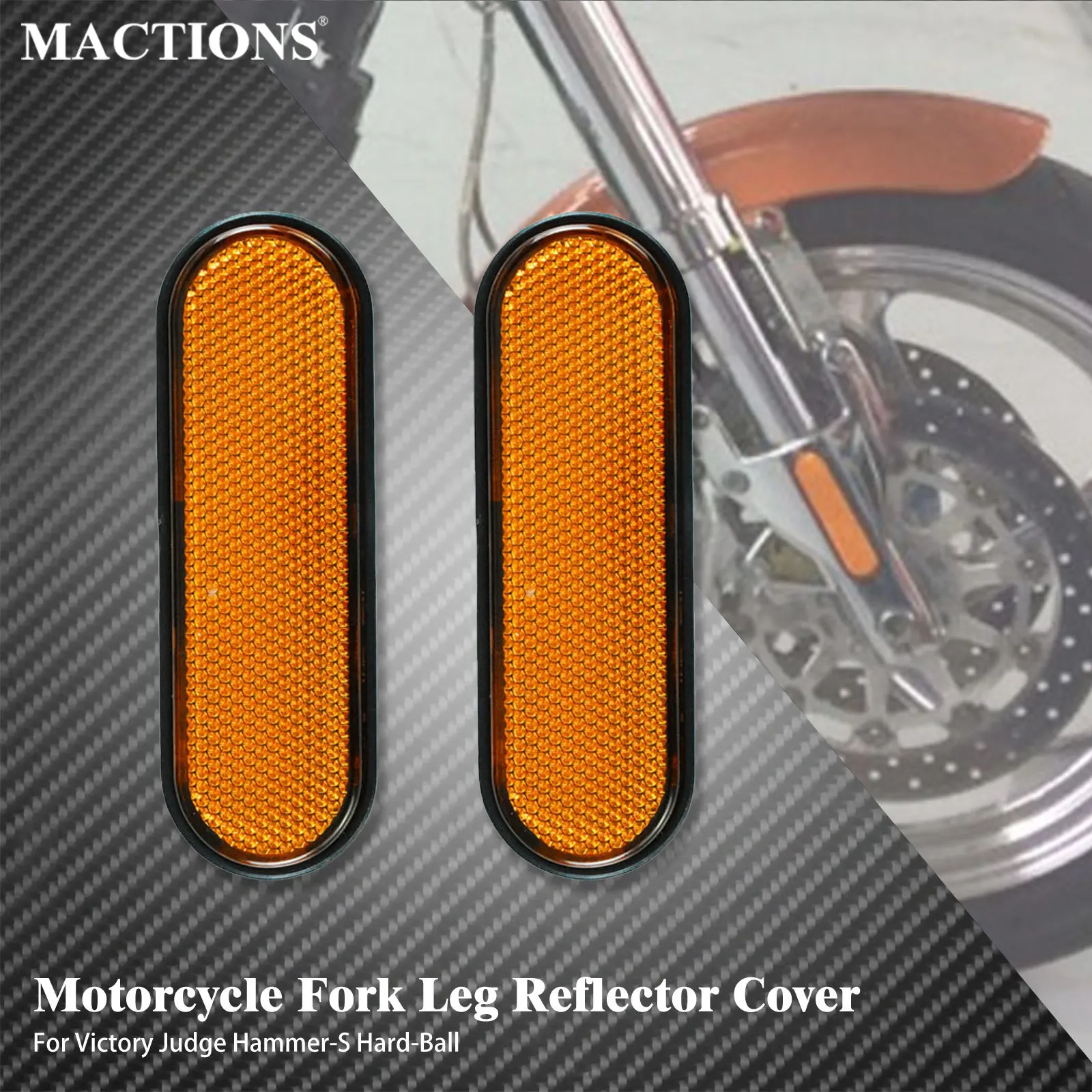 Motorcycle-Front-Fork-Leg-Reflector-Cover-Red-Yellow-Reflector-Warning ...