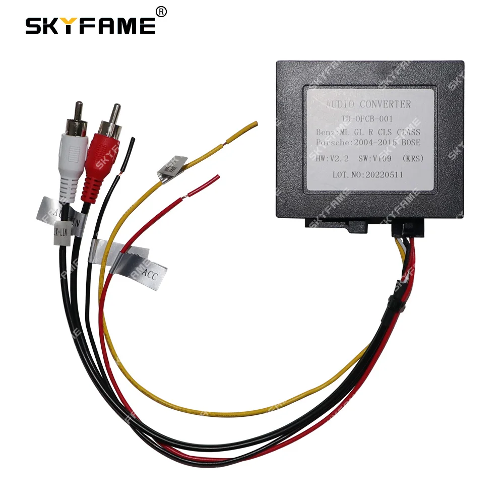 SKYFAME Car Most Aux Optical Fiber Decoder Amplifier Adapter Box For ...