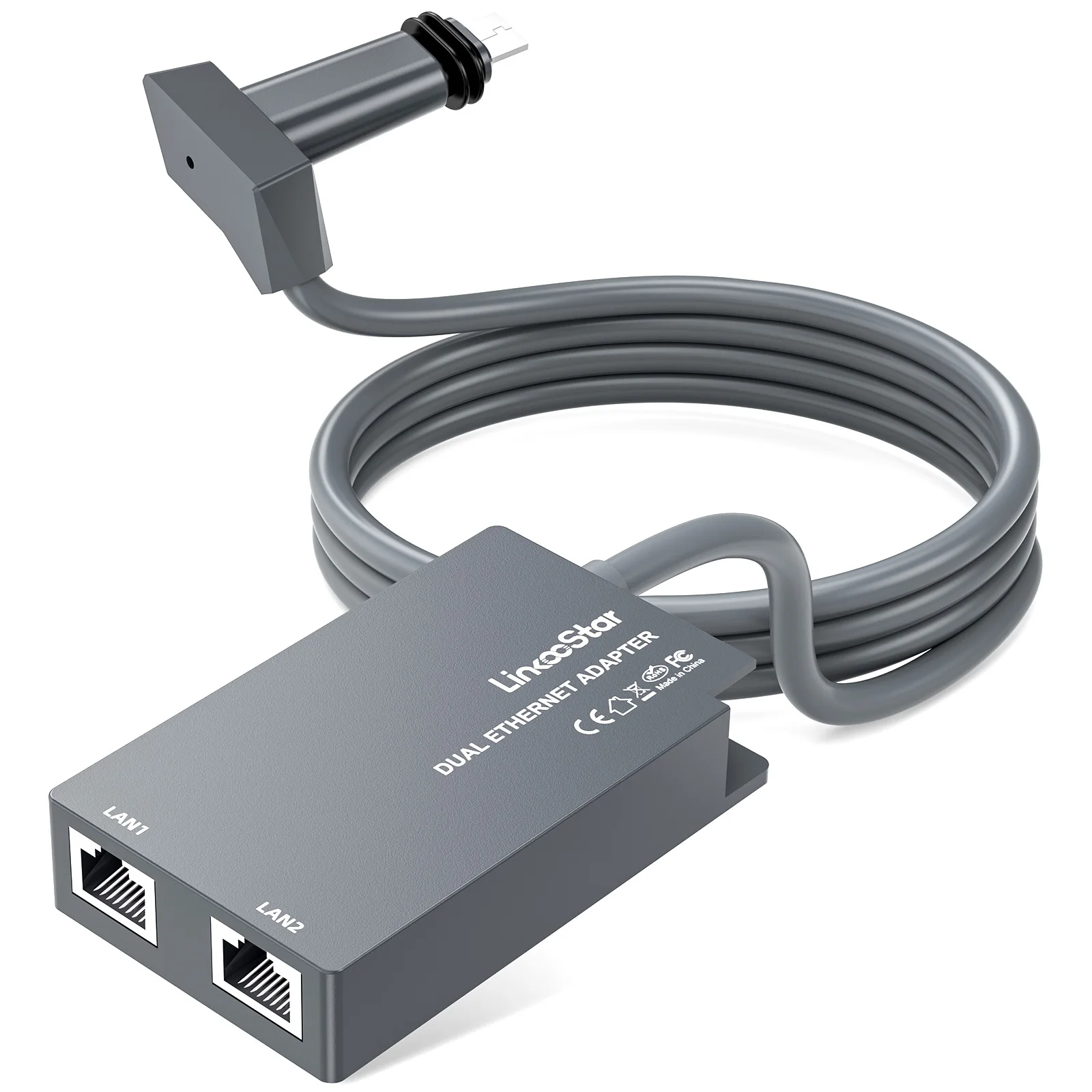 Upgraded 2 Ports Starlink Ethernet Adapter for Dish Antenna Satellite ...