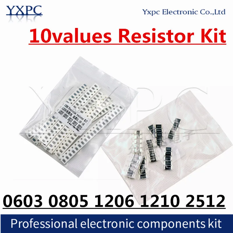 10values-0603-0805-1206-1210-2512-SMD-resistors-assorted-kit-set-R001 ...
