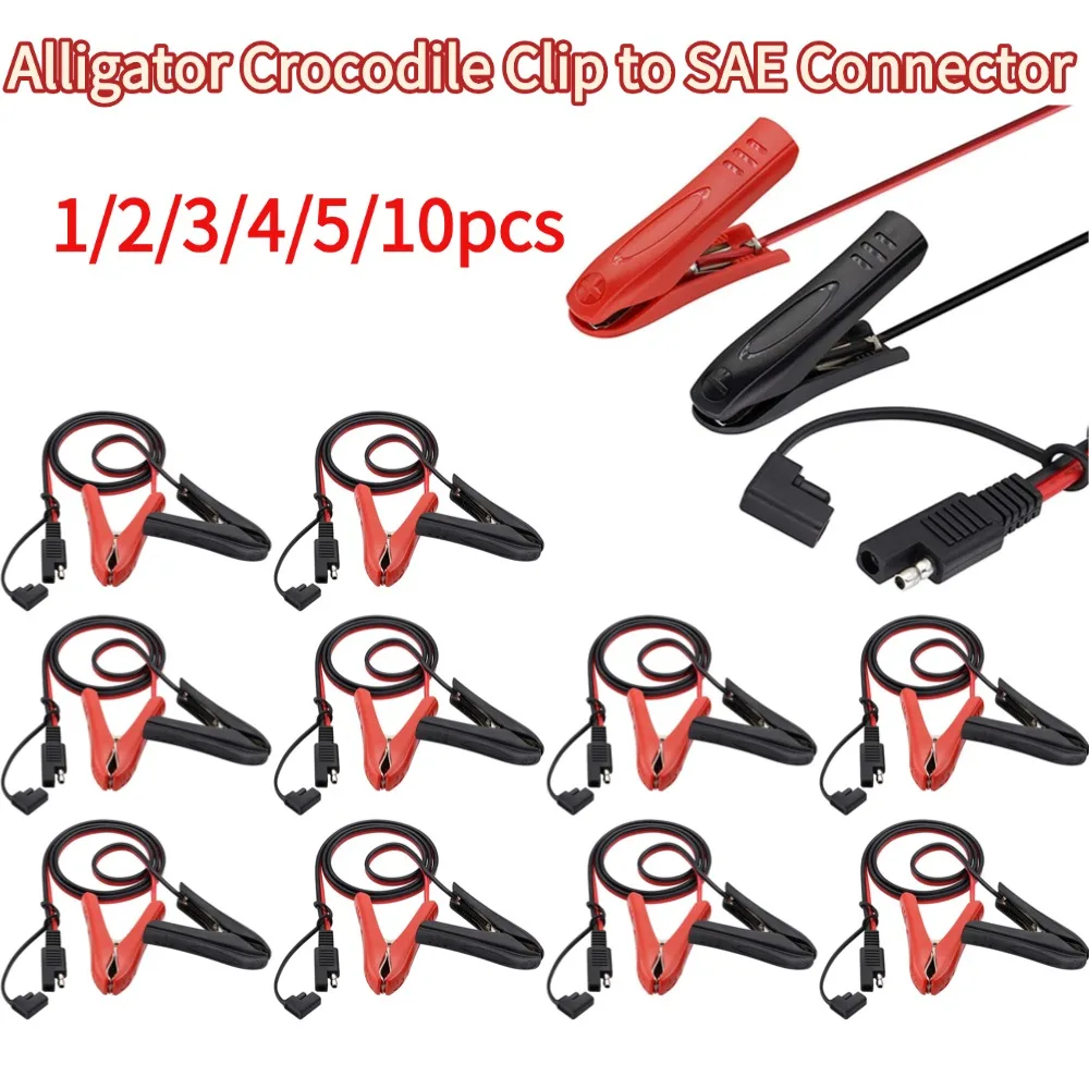 100cm Alligator Crocodile Clip To SAE Connector Quick Release Quick ...