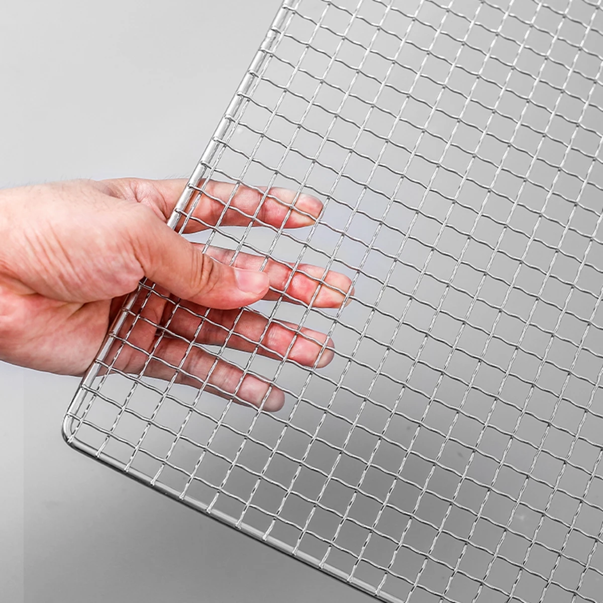 Large-Size-Square-BBQ-Grill-304-Stainless-Steel-Mesh-Korean-Barbecue ...