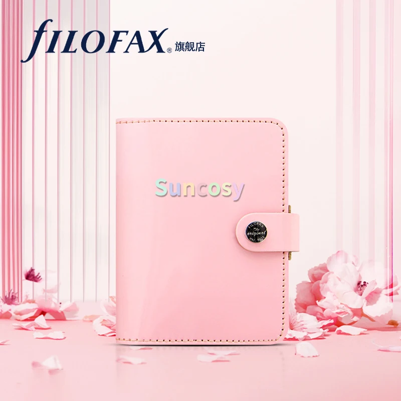 Filofax Original A7 Raspberry Pink Genuine Leather Refillable Notebook ...