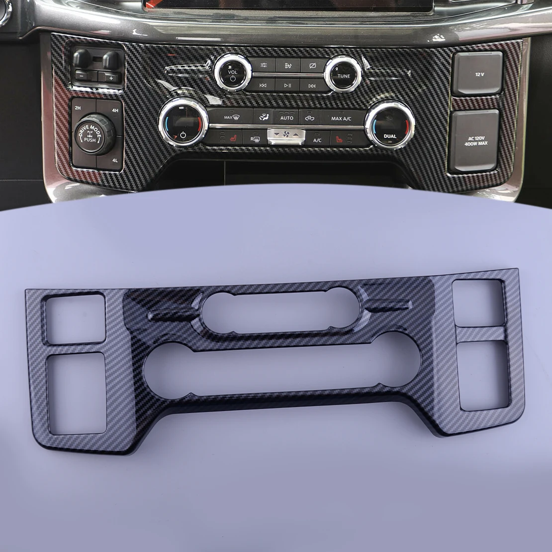 Car-Central-Control-Air-Conditioning-AC-Panel-Cover-Trim-ABS-Decoration ...