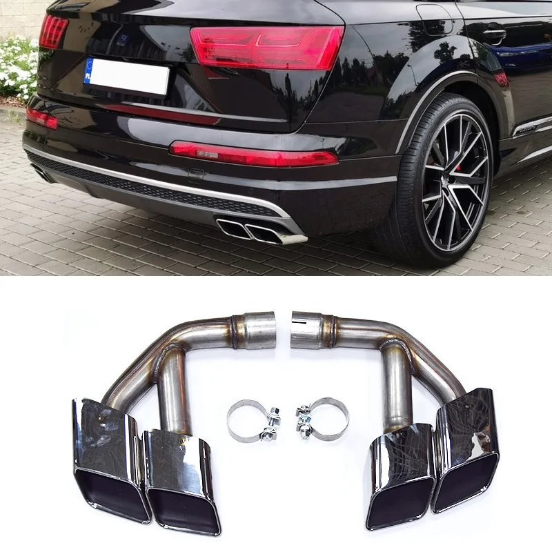 Quad-Exhaust-Tip-Muffler-Tip-For-Audi-Q7-4M-2017-2018-SQ7-Design-304 ...