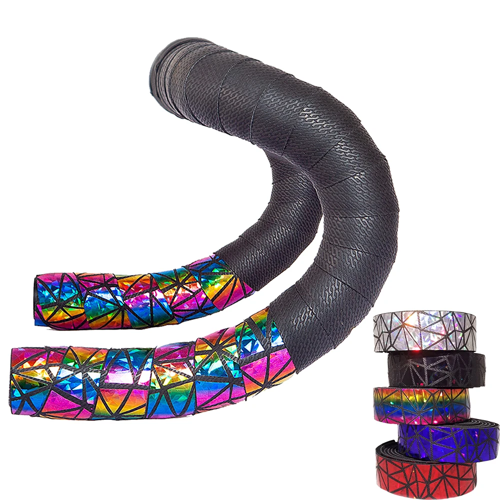 Road-Bike-Colorful-Reflective-Handlebar-Bar-Tape-Non-Slip-Breathable ...