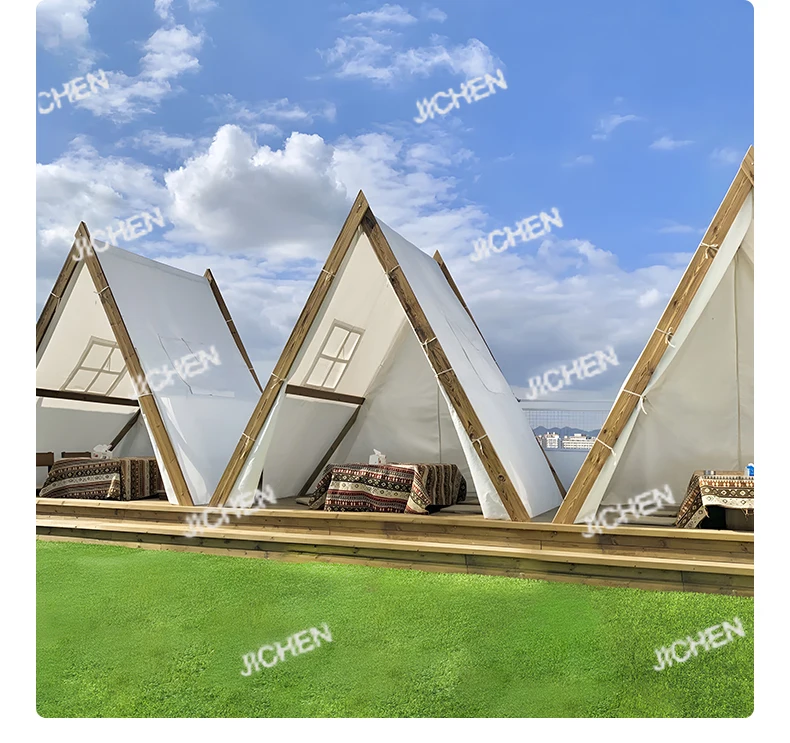 Outdoor Camp Triangle Tree House Wooden Triangle Tent Internet ...