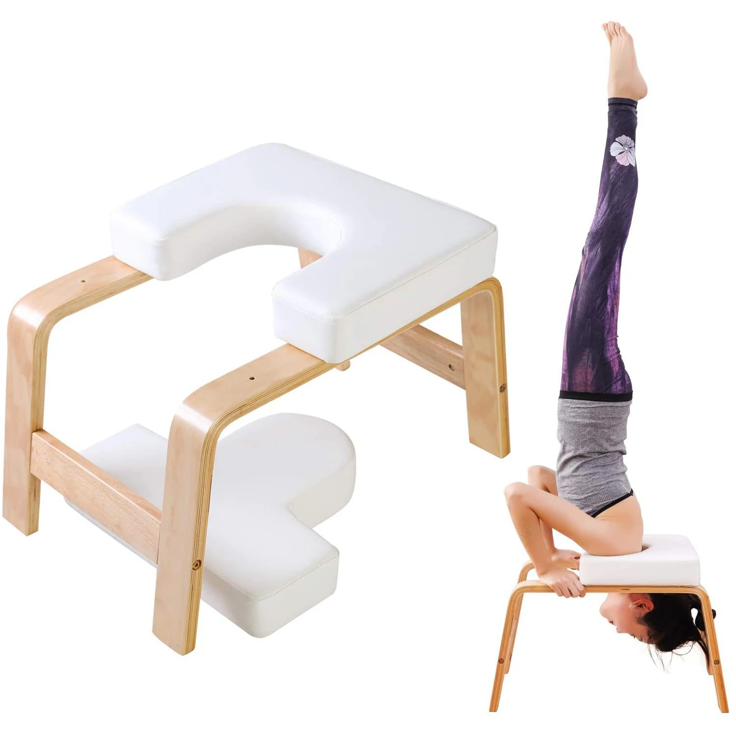 S-lido-Birch-madeira-Yoga-Headstand-cadeira-de-invers-o-aliviar-a ...