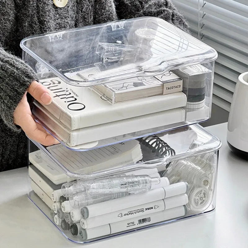 Transparent-Desk-organizer-Desktop-Storage-Box-Cosmetics-Organizer ...