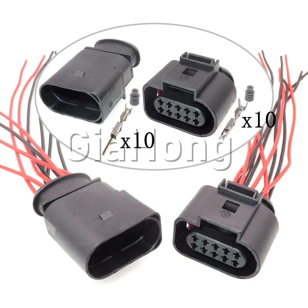 1 Set 10 Ways Parts 1J0973715 1J0973815 AC Assembly Car Door Lock ...