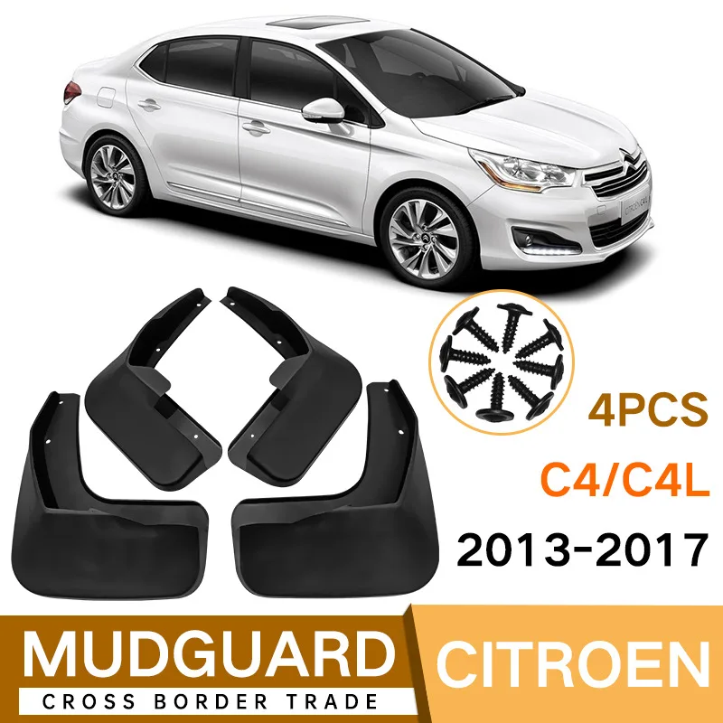 MudFlaps-FOR-Citroen-C4-C4L-2013-2017-Car-Splash-Guards-Fender-Set ...